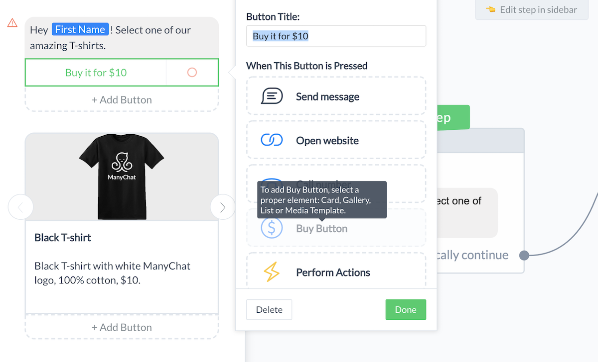 Accept & Set Up Facebook Messenger Payments | Manychat